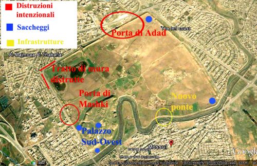 Aggiornamento patrimonio in guerra. Mappa di Ninive